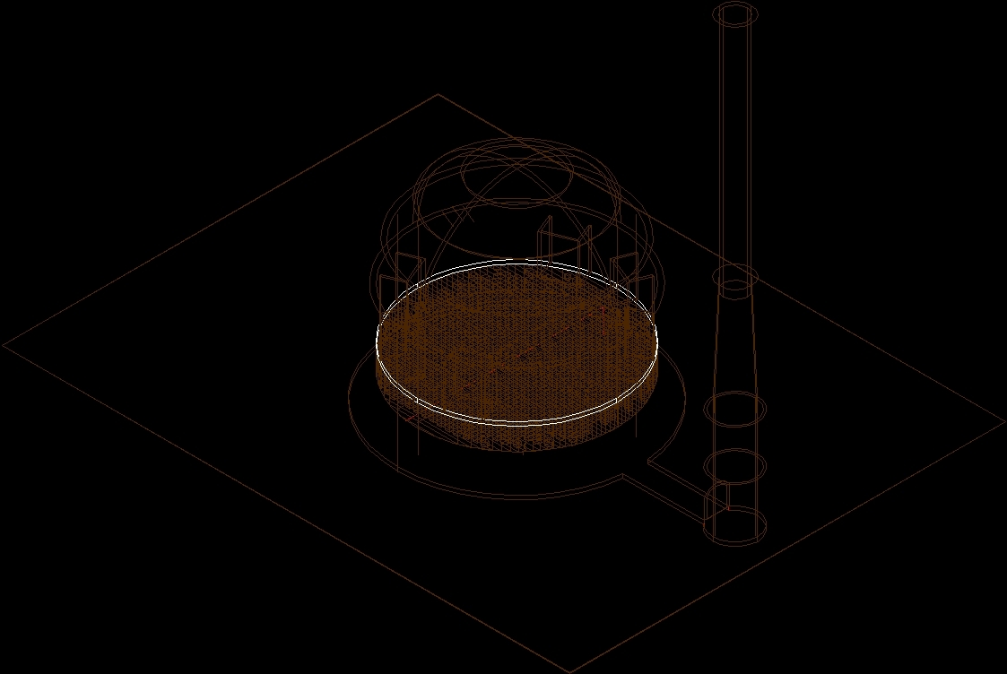 Beehive Oven Type Industrial Kiln For Bricks, Tiles And Ceramics DWG ...