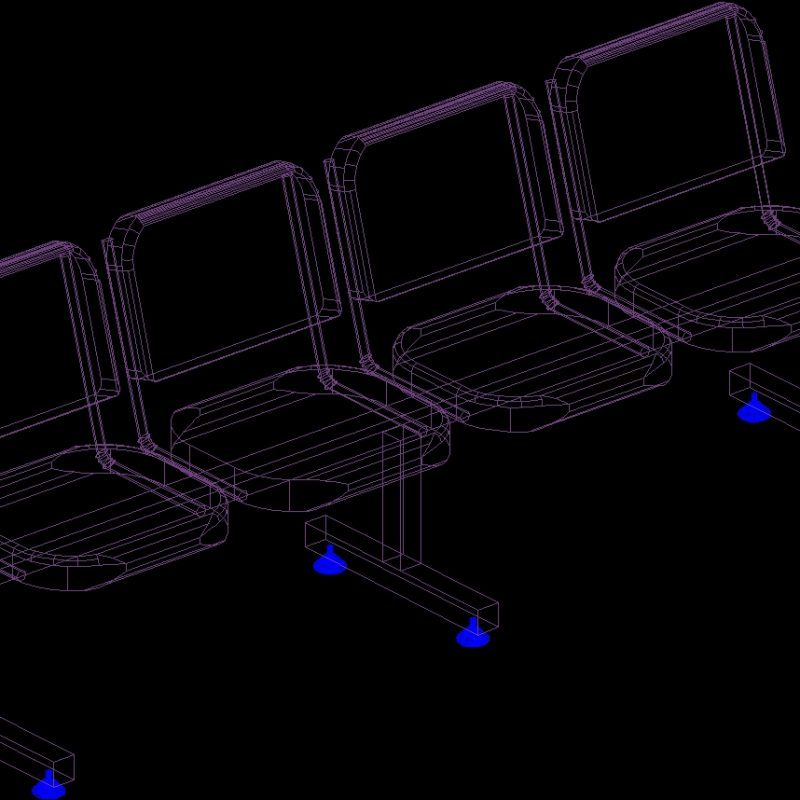 Bench 4c DWG Block for AutoCAD • Designs CAD