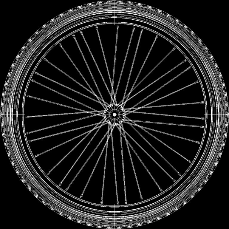 Bike Wheel 3D DWG Model for AutoCAD • Designs CAD