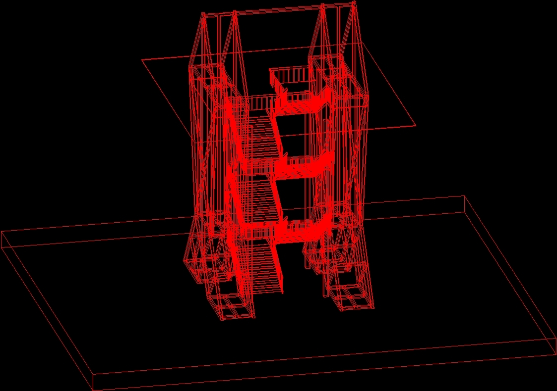 Bird Observatory Deck, 17 Meters High DWG Block for AutoCAD • Designs CAD