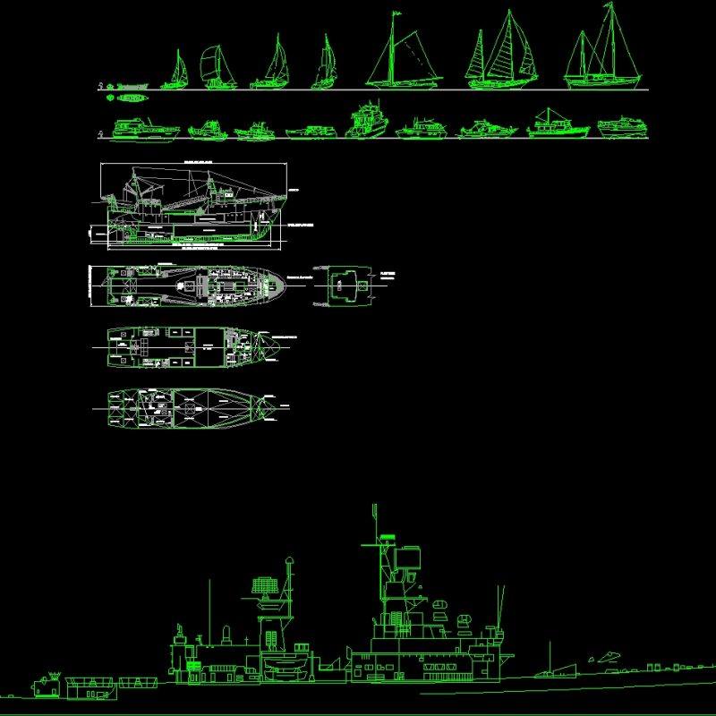 Boats DWG Plan for AutoCAD • Designs CAD