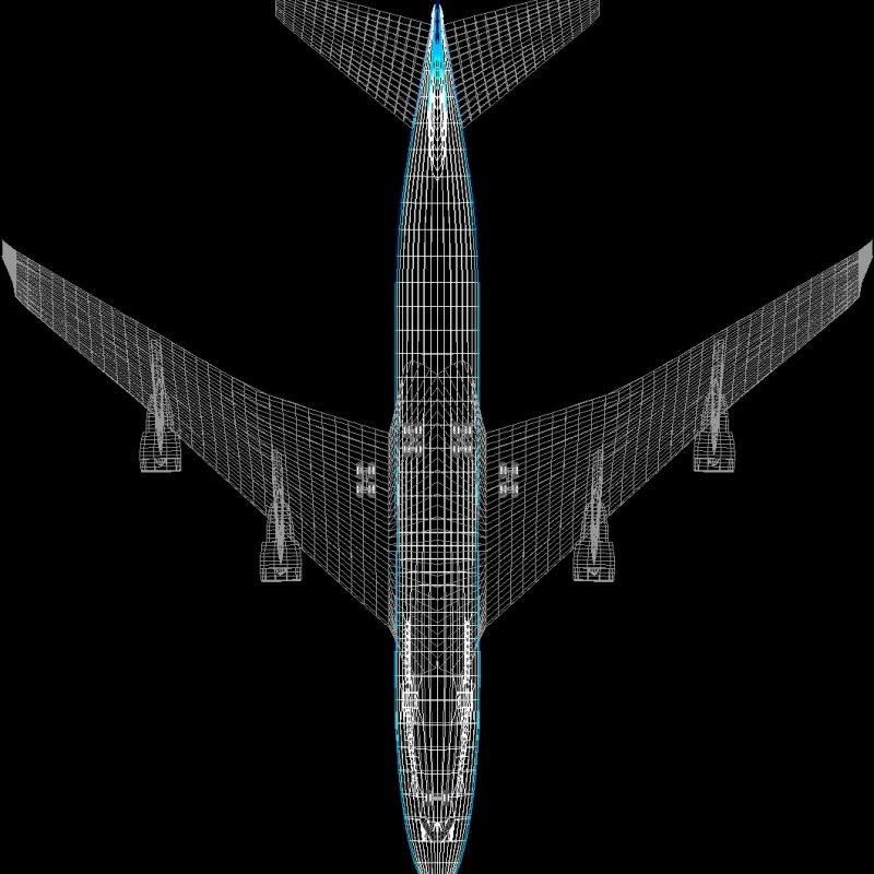 Boeing 747-400 Airlines DWG Block for AutoCAD • Designs CAD