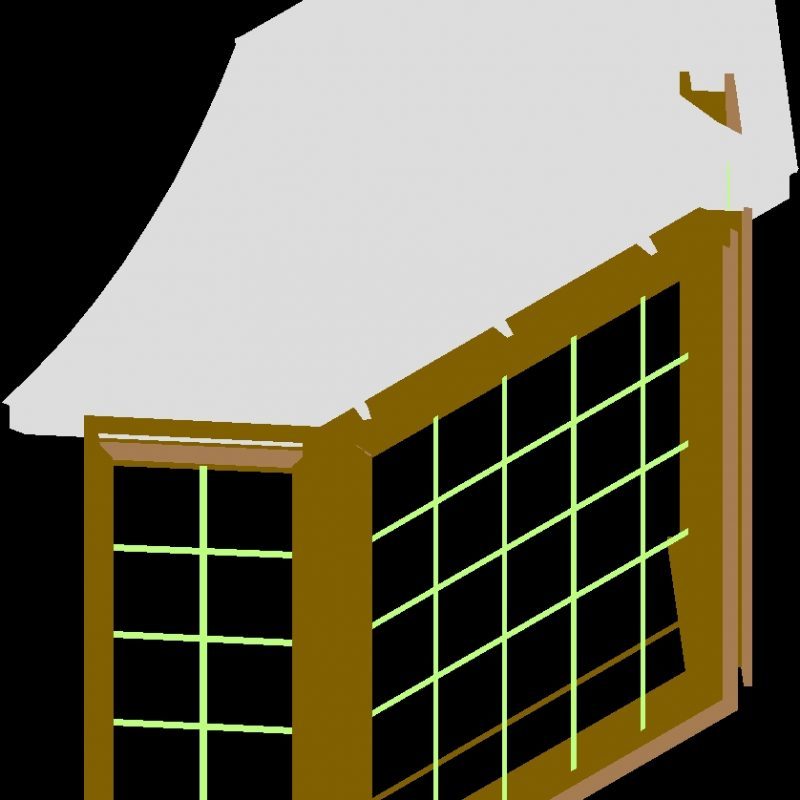 Bow Window 3D DWG Model for AutoCAD • Designs CAD