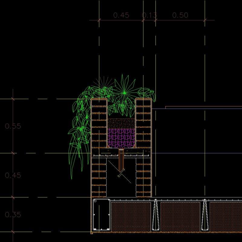 Brick Plant Stand DWG Full Project for AutoCAD • Designs CAD