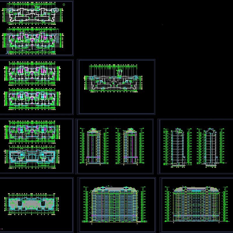 Building Housing Projects Project DWG Full Project for AutoCAD ...