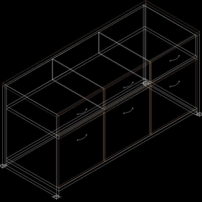 Cabinet 3D DWG Model for AutoCAD • Designs CAD