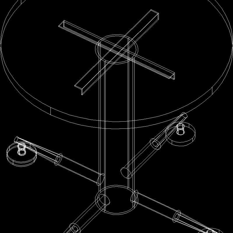 Cafeteria Table 3D DWG Model for AutoCAD • Designs CAD