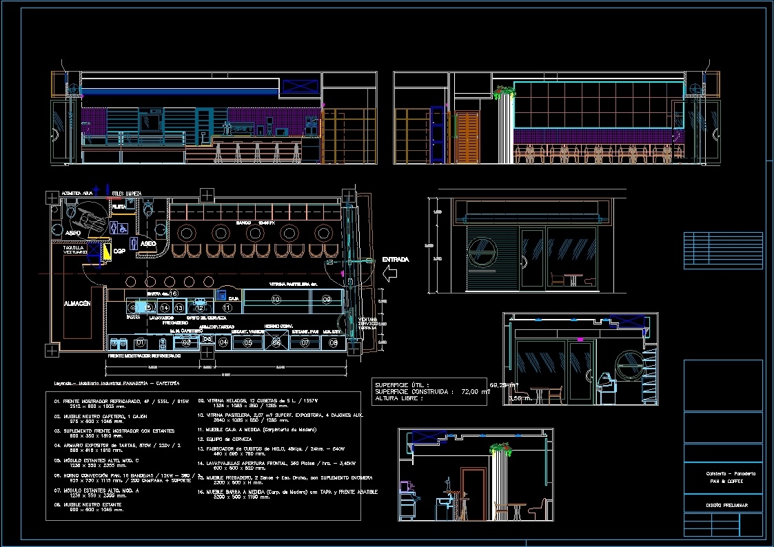 Caffee Bar DWG Section For AutoCAD Designs CAD