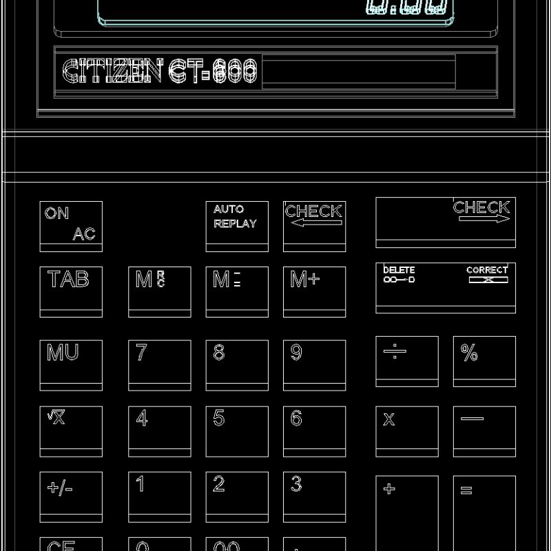 Calculator 3D DWG Model for AutoCAD • Designs CAD