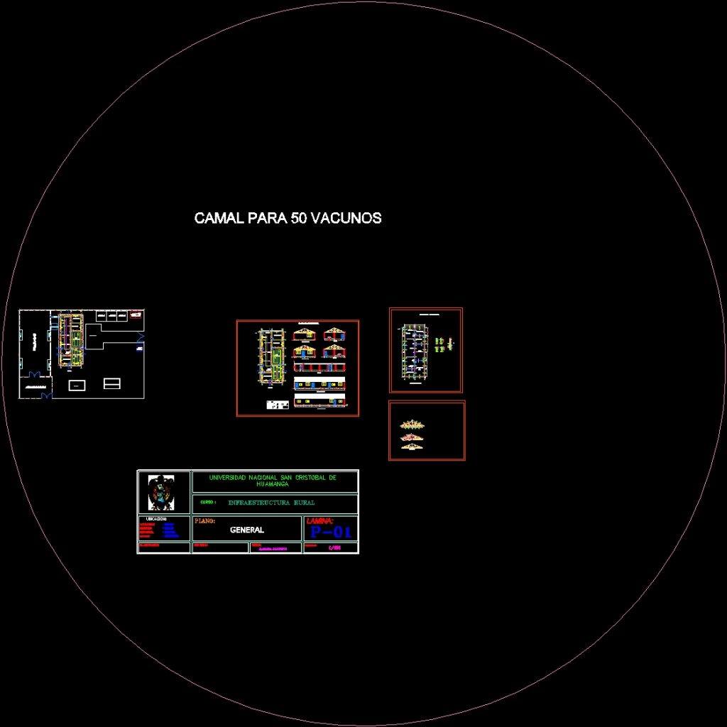 Camal - Cattle Slaughter For 50 DWG Block for AutoCAD • Designs CAD