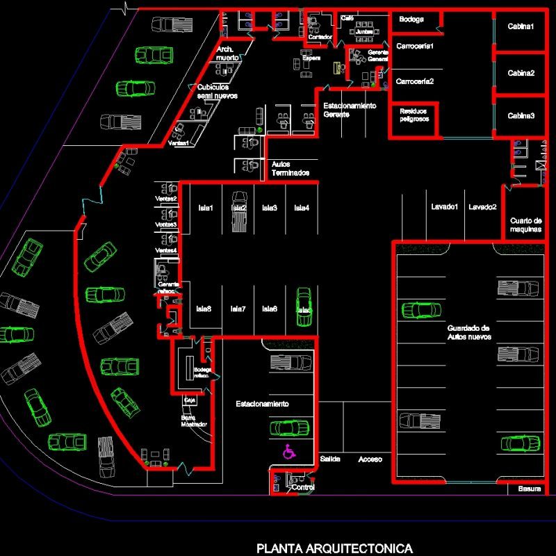 Car Dealership DWG Block for AutoCAD • Designs CAD