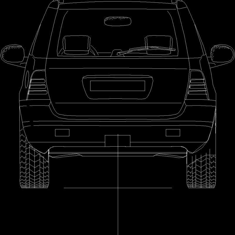 Car Mercedes Benz - Back View DWG Block for AutoCAD • Designs CAD