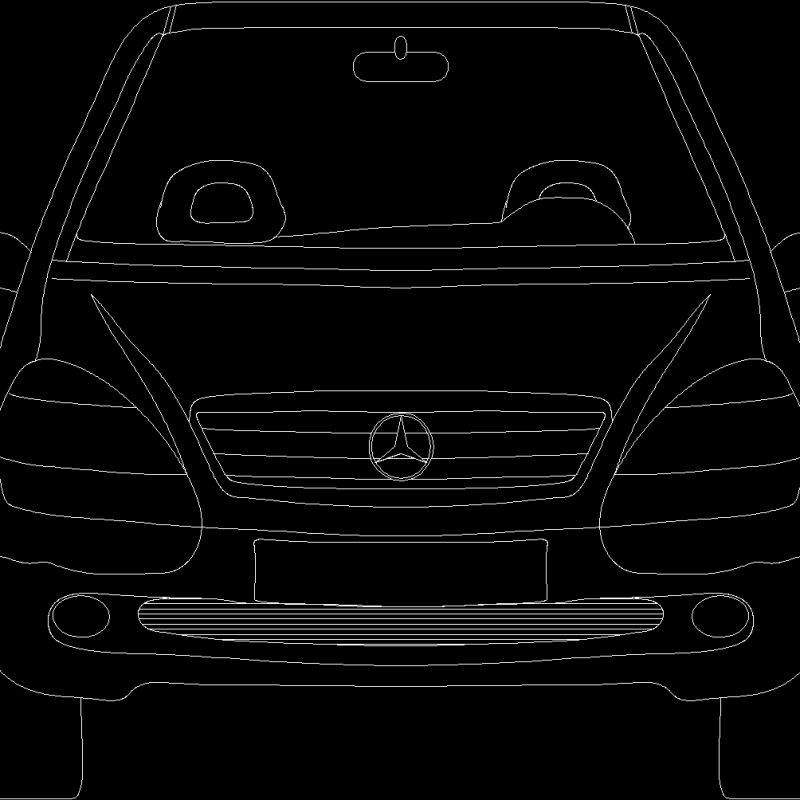 Car Mercedes Clase Af DWG Block for AutoCAD • Designs CAD