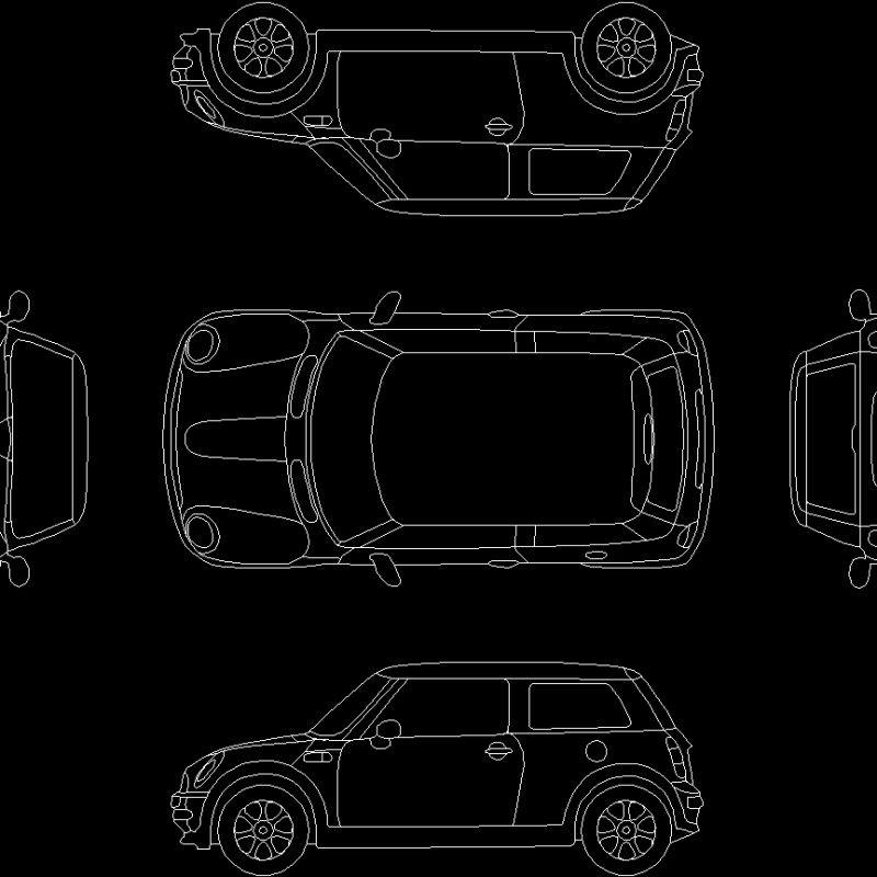 Car Mini Copper 1d DWG Plan for AutoCAD • Designs CAD