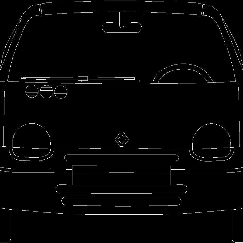 Car Renault Twingo DWG Block for AutoCAD • Designs CAD