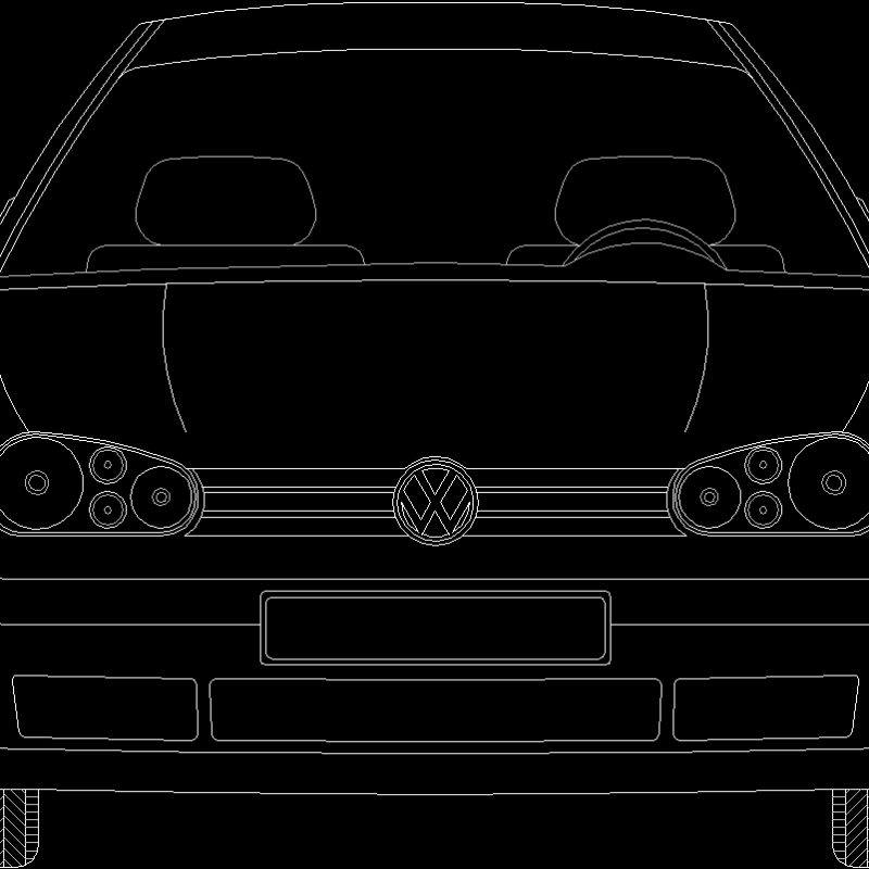 Car Vw Golf DWG Block for AutoCAD • Designs CAD