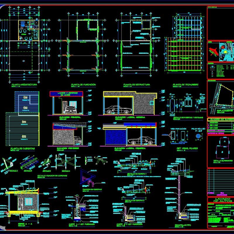 Car Wash DWG Detail for AutoCAD • Designs CAD