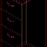 Cardex Binder File Cabinet, 4 Drawers DWG Block for AutoCAD • Designs CAD