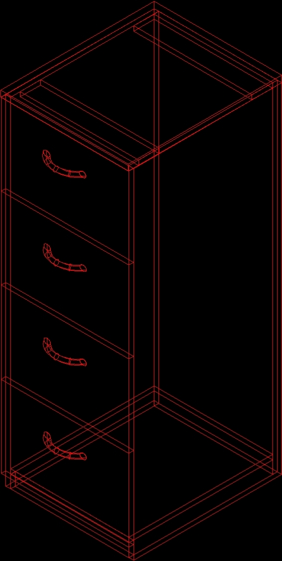 Cardex Binder File Cabinet, 4 Drawers DWG Block for AutoCAD • Designs CAD