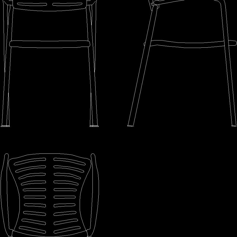 Chair - Views DWG Block for AutoCAD • Designs CAD