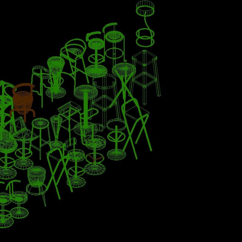 Chairs 3D DWG Model for AutoCAD • Designs CAD