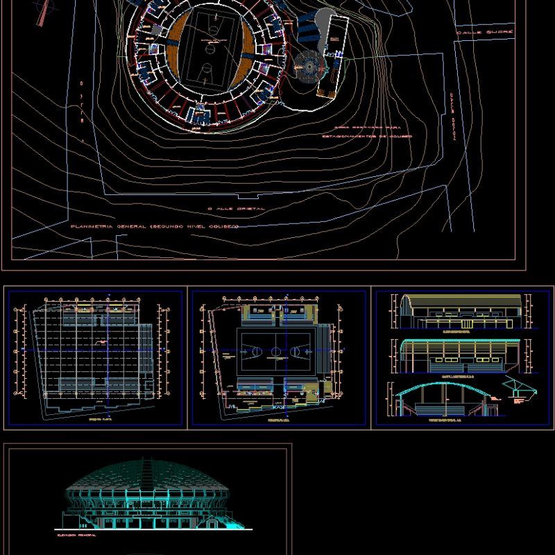 Closed Coliseum DWG Full Project for AutoCAD | DesignsCAD