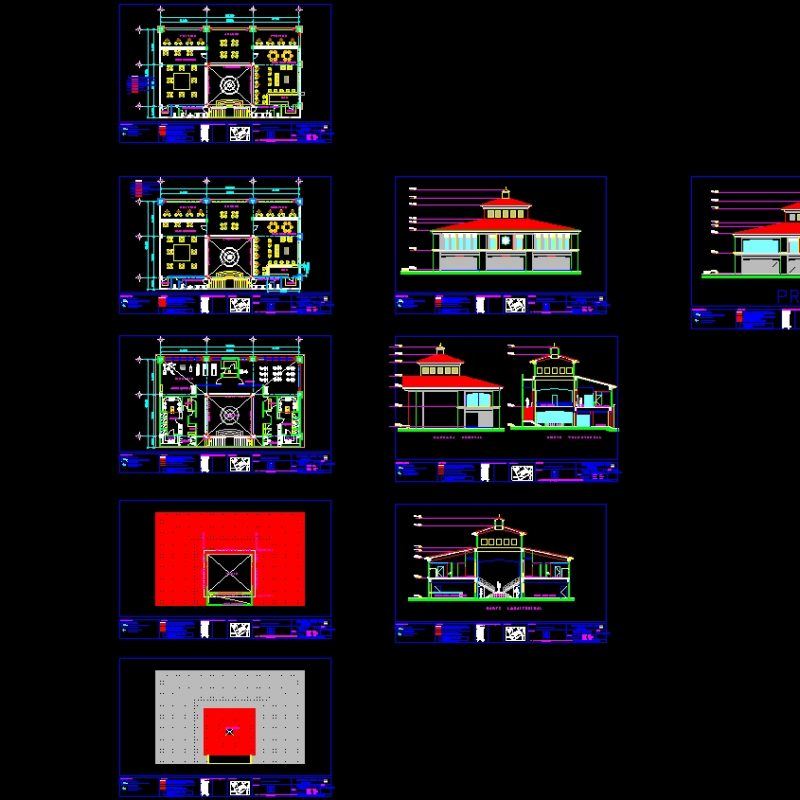 Club House DWG Section for AutoCAD • Designs CAD