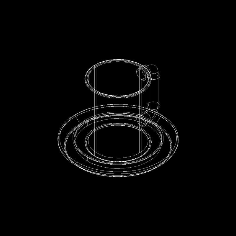 Coffee 3D DWG Model for AutoCAD • Designs CAD
