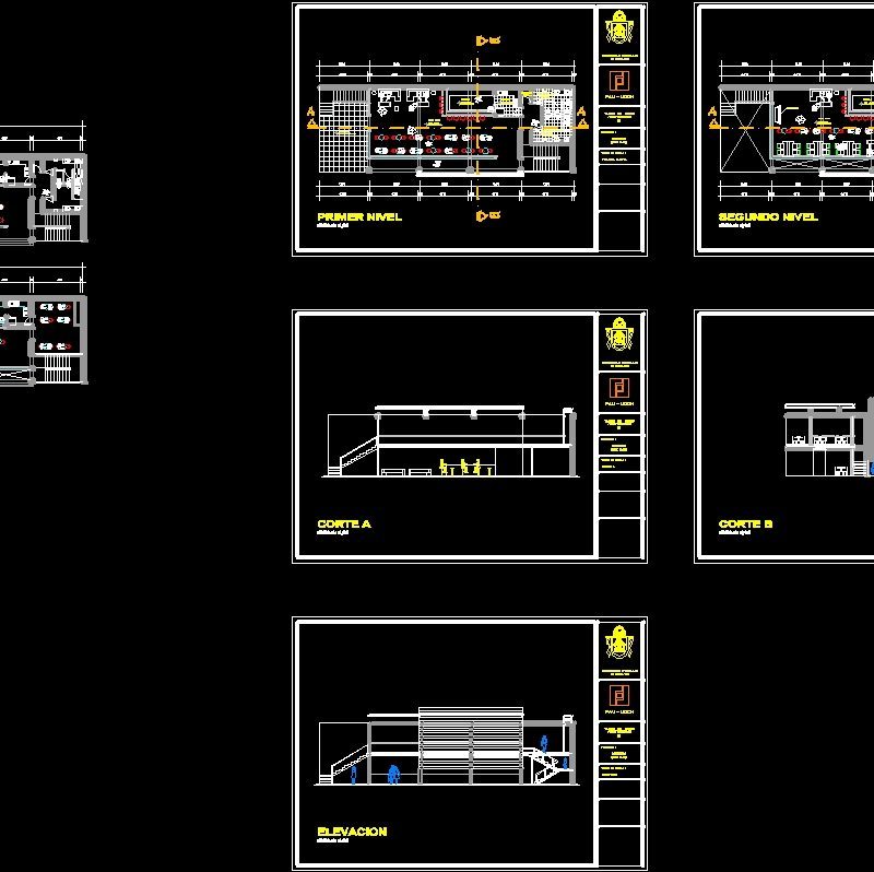 Coffee Bar DWG Section for AutoCAD • Designs CAD