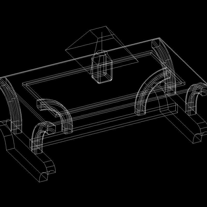 Coffee Table 3D DWG Model for AutoCAD • Designs CAD