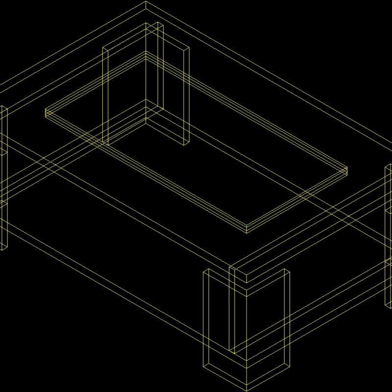 Coffee Table 3D DWG Model for AutoCAD • Designs CAD