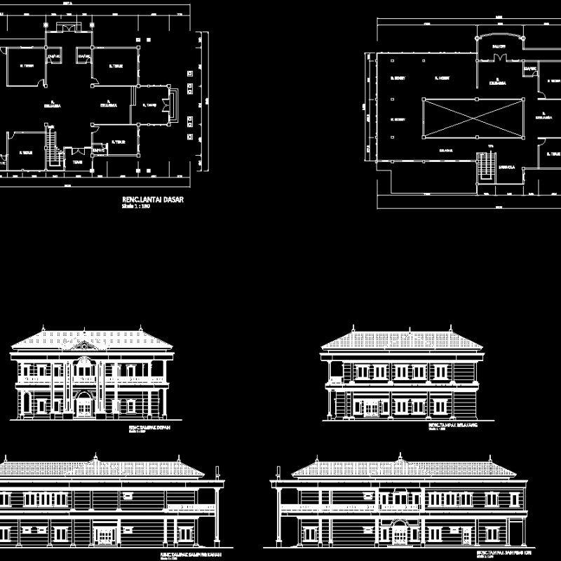 Colonial House DWG Block for AutoCAD • Designs CAD