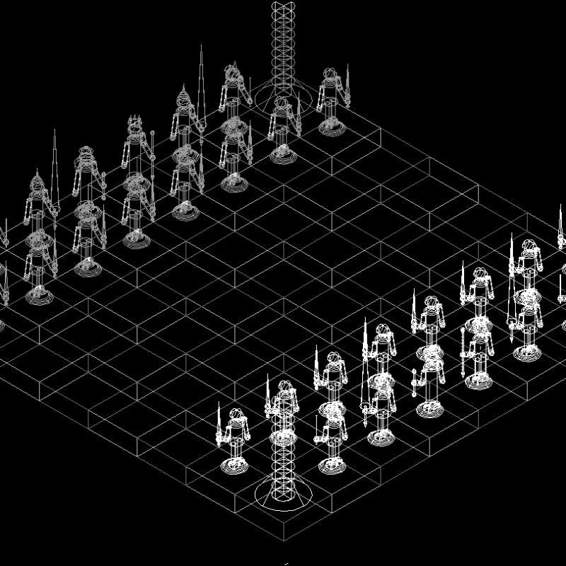 Complet Chess 3D DWG Model for AutoCAD • Designs CAD