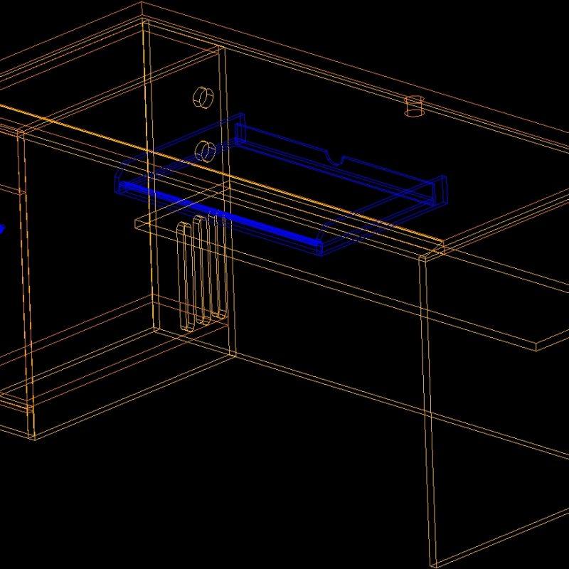 Computer Desk 3D DWG Model for AutoCAD • Designs CAD