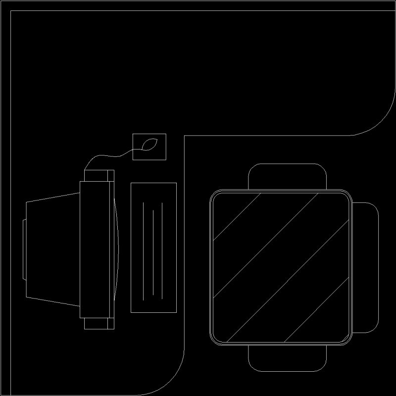 Computer Desk DWG Block for AutoCAD • Designs CAD