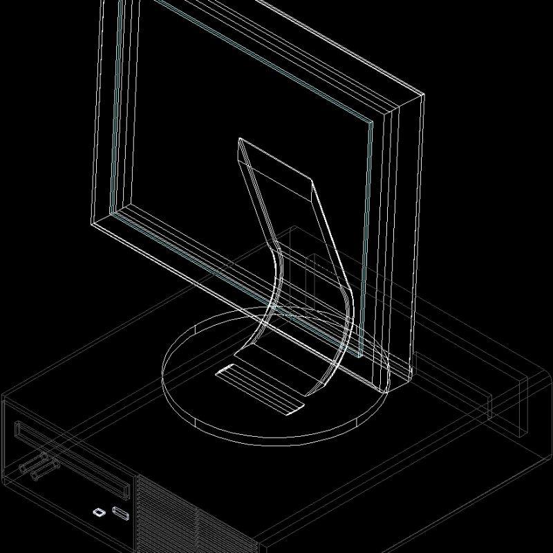 Computer Monitor And Cpu Dwg Block For Autocad Designs Cad