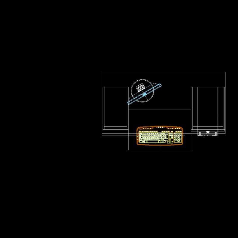 Computer Station 3D DWG Model for AutoCAD • Designs CAD
