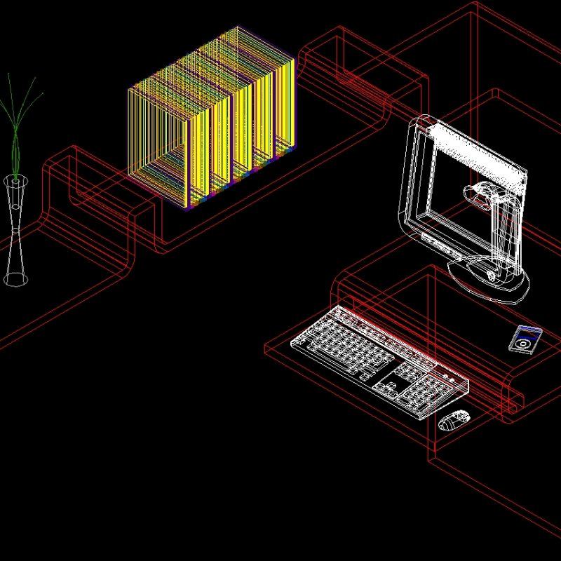 Computer Table DWG Block for AutoCAD • Designs CAD