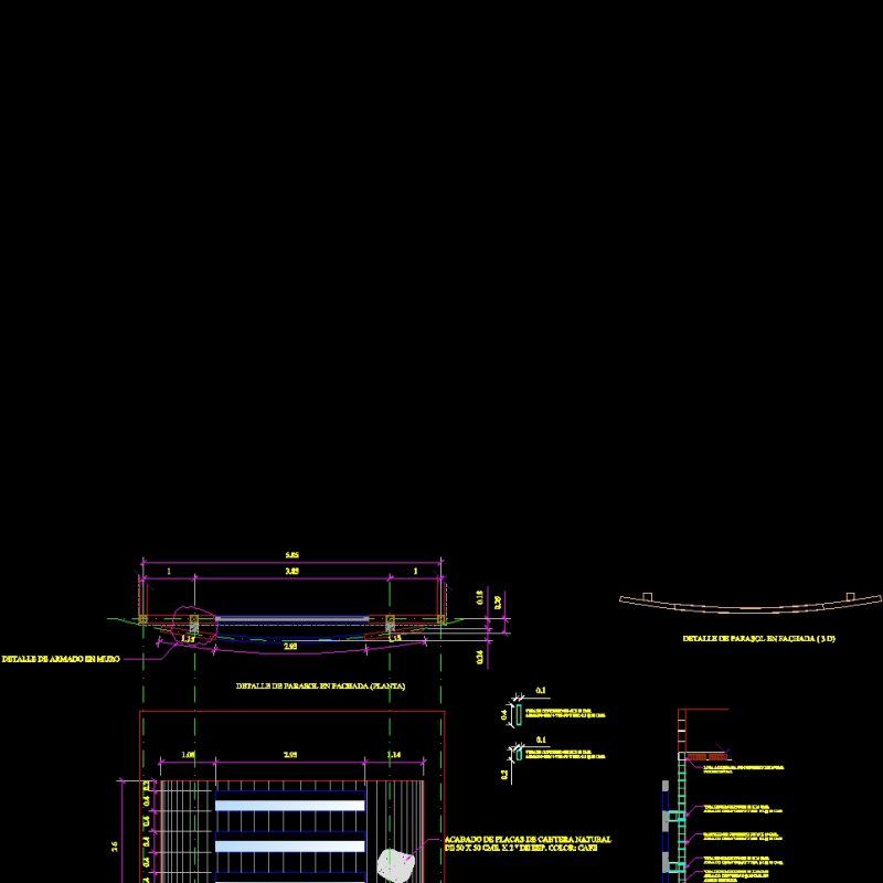 Concrete Sunshade In Facade DWG Plan for AutoCAD • Designs CAD