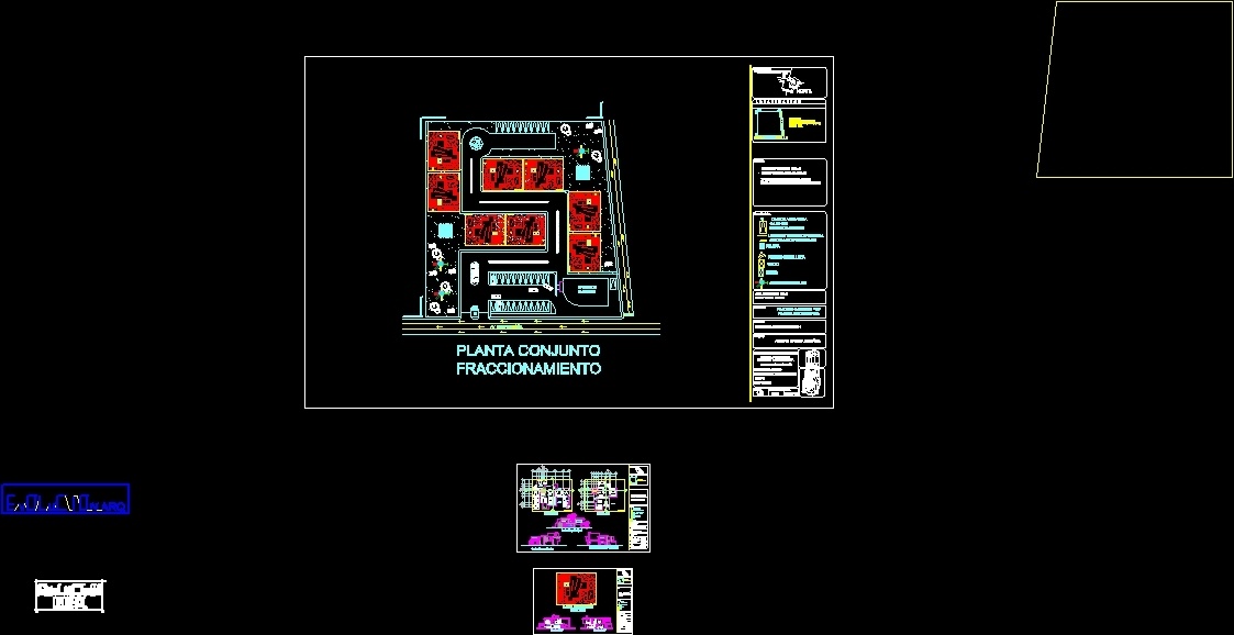 Condo Complex, 8 Houses And Common Area Room, Landscaping DWG Block for ...