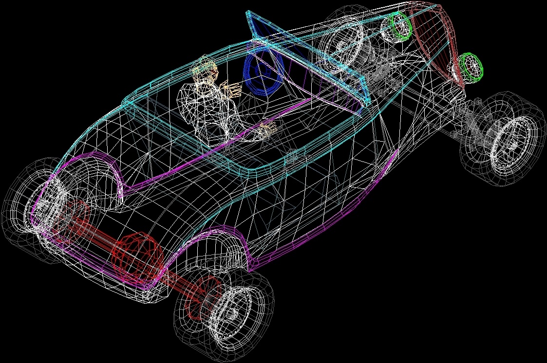 Convertible Car 3D DWG Model For AutoCAD Designs CAD