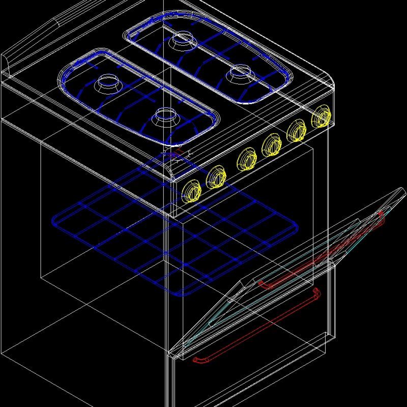 Cooker 3D DWG Model for AutoCAD • Designs CAD