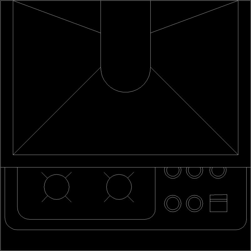 Cooker Hood, Range Extractor Hood DWG Block for AutoCAD • Designs CAD