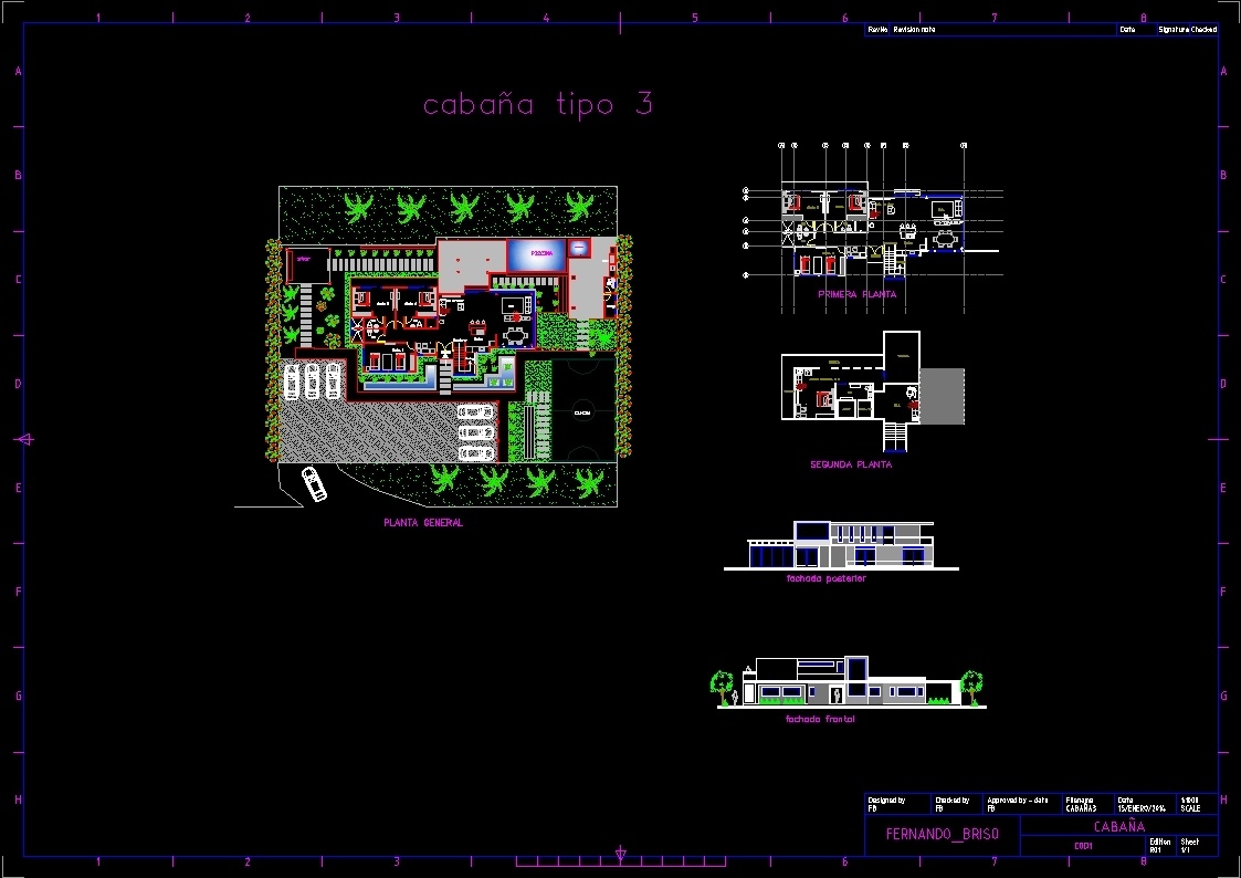 Cottage Country DWG Block for AutoCAD • Designs CAD