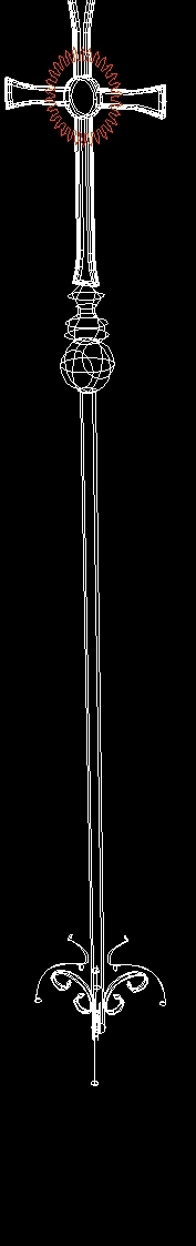 Cross With Base To Hold 3D DWG Model for AutoCAD • Designs CAD