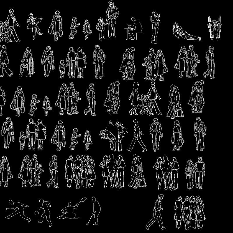 Crowds Of People DWG Block for AutoCAD • Designs CAD