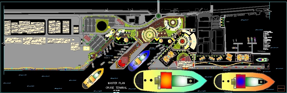 Cruise Terminal Urban Project DWG Full Project for AutoCAD • Designs CAD