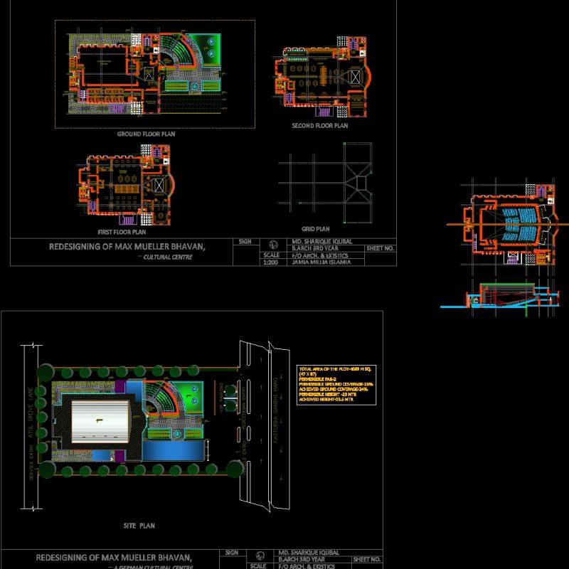 Cultural Center DWG Full Project for AutoCAD • Designs CAD