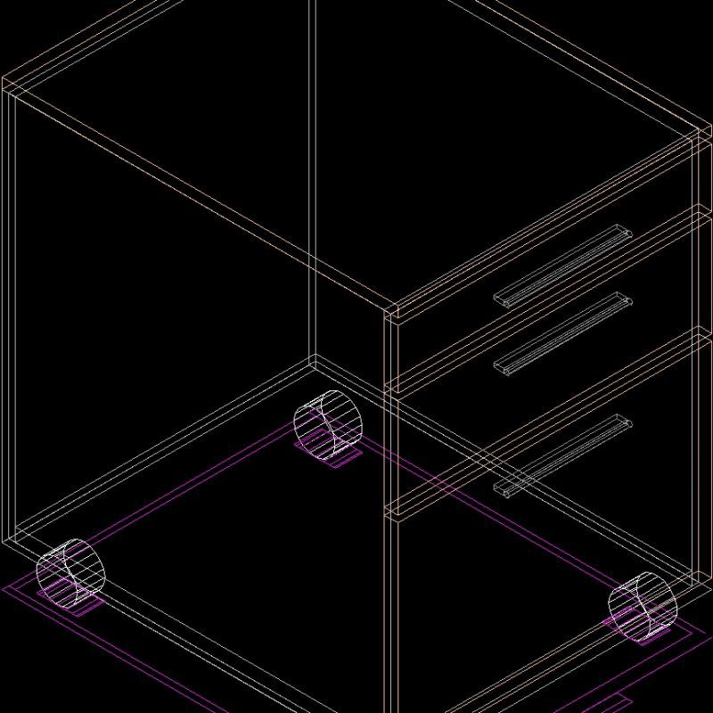 Cupboards - Drawers 3D DWG Model for AutoCAD • Designs CAD