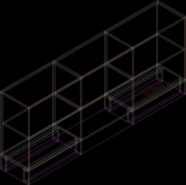 Cupboards - Drawers 3D DWG Model for AutoCAD • Designs CAD